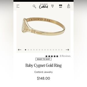Catbird | Jewelry | Baby Cygnet Ring Letter A | Poshmark